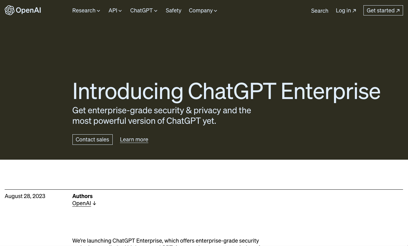OpenAI présente ChatGPT Enterprise: L'avenir des solutions d'IA pour les entreprises